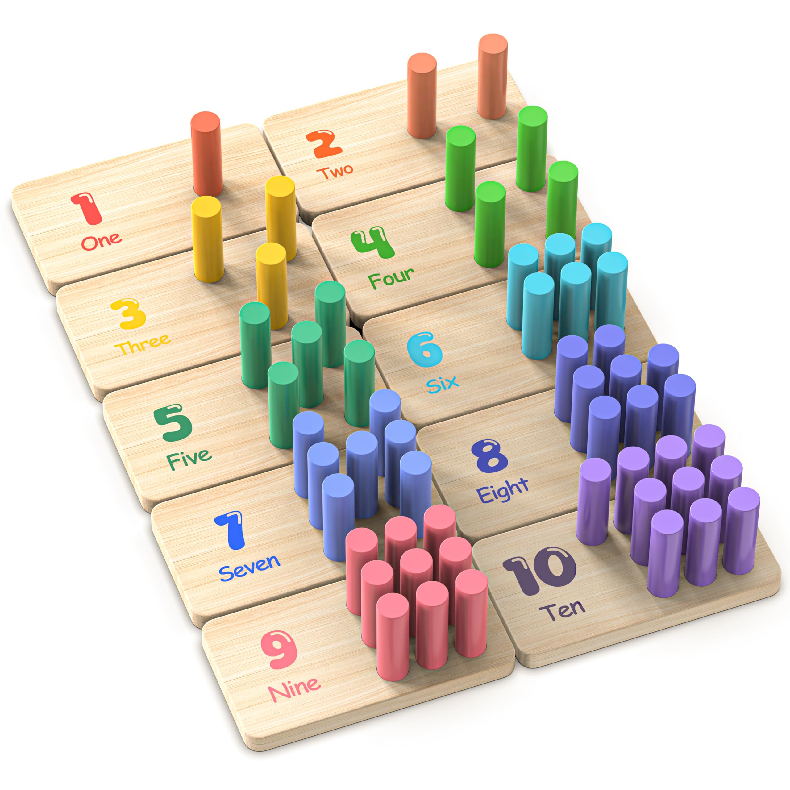 Counting Peg Board Montessori | Math Manipulatives for Preschoolers